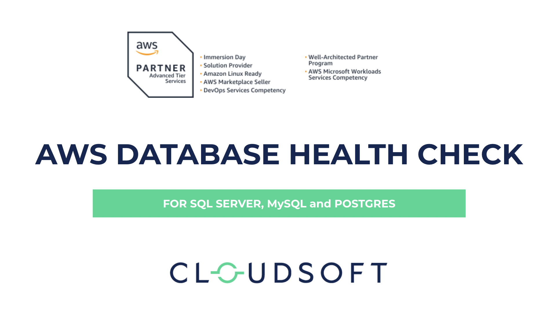 FREE AWS Database Healthcheck - SQL Server 2014 End of Support